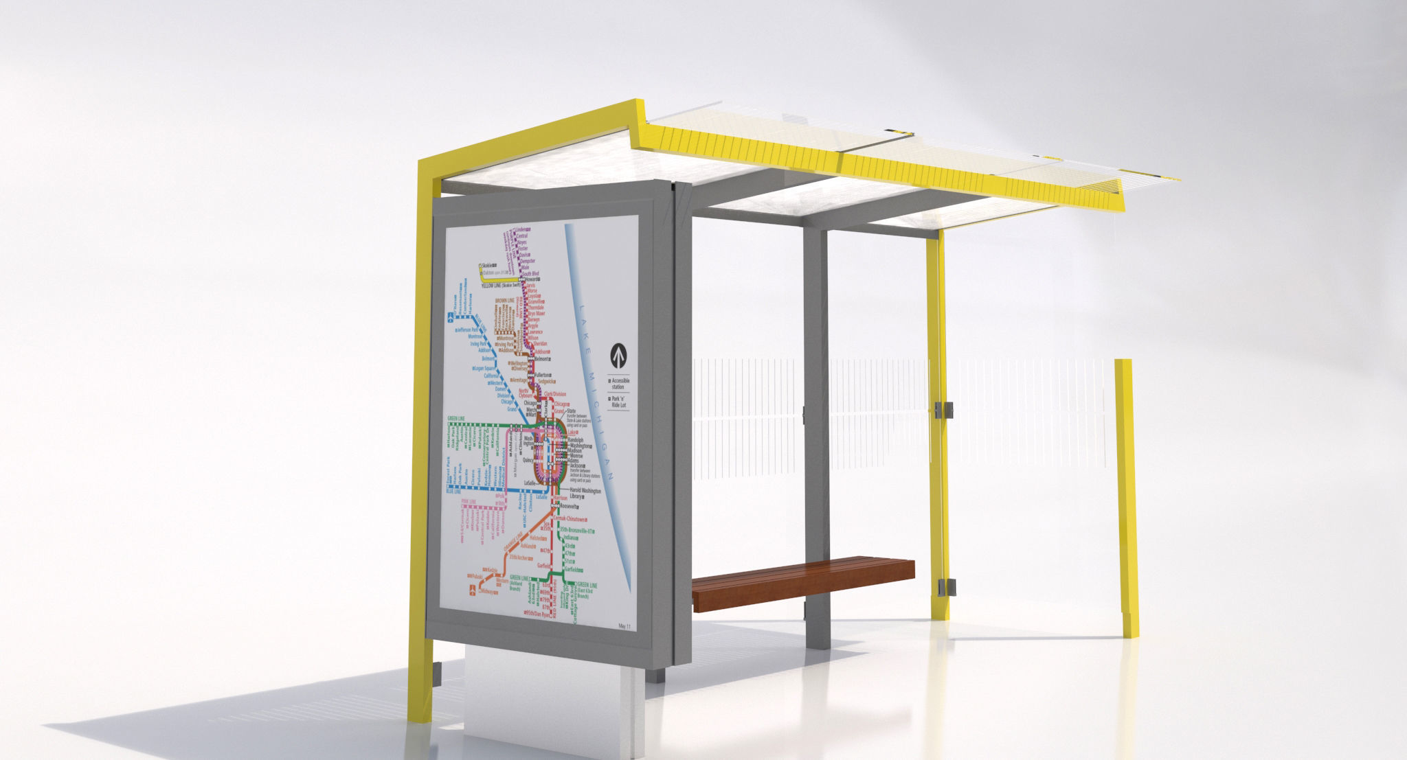 MMCite 310b Bus Shelter 3D model | CGTrader
