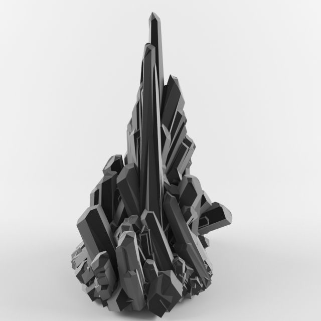 Black Crystal Emerald Gems Pro 3D model | CGTrader