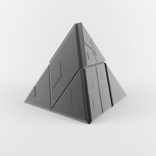 3D model Sci Fi Pyramid Shape Triangle 1 VR / AR / low-poly MAX OBJ ...