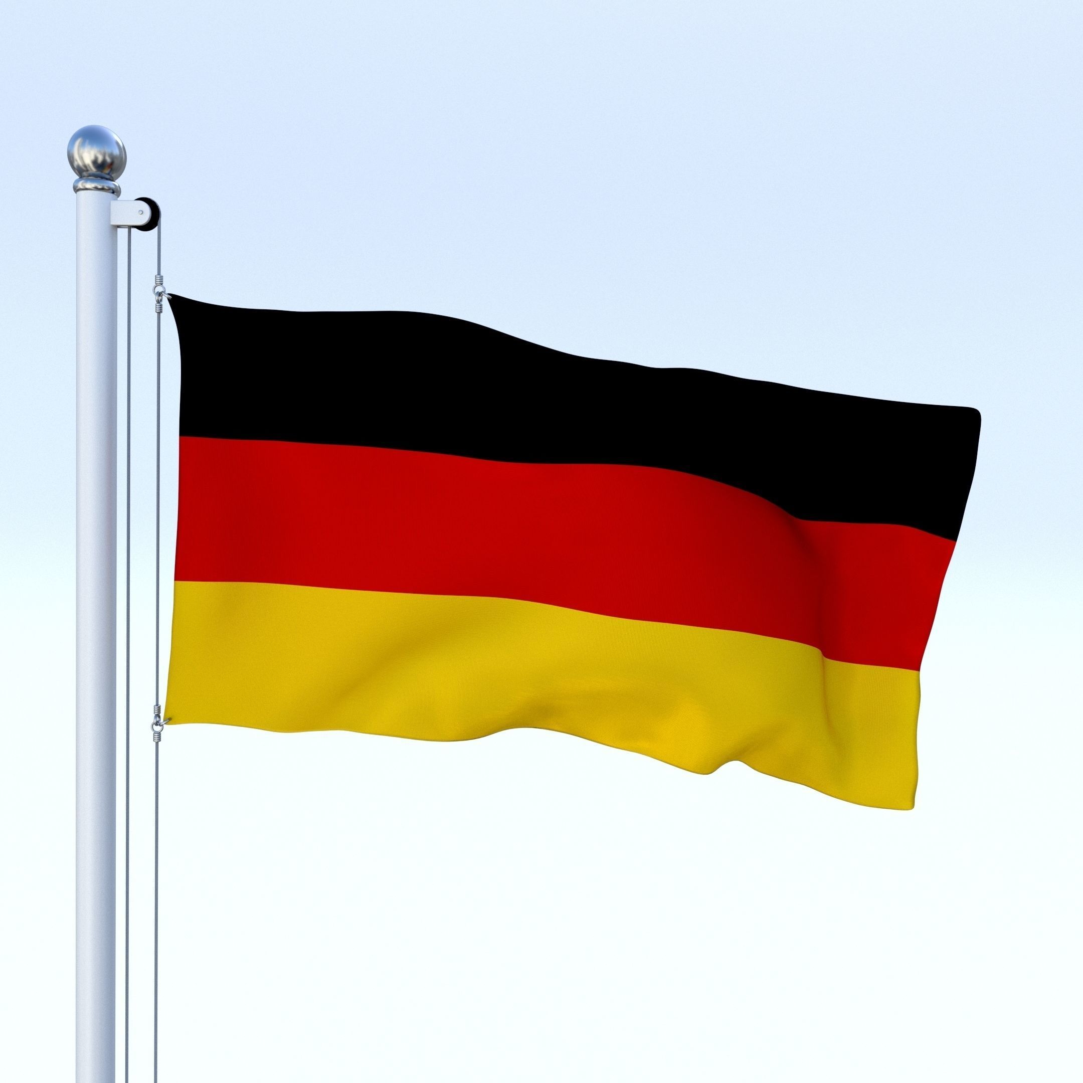 3D model Animated German Flag VR / AR / low-poly animated | CGTrader