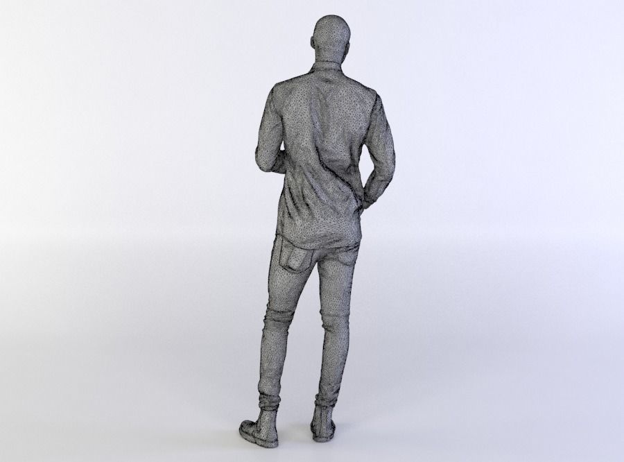 Andrew 0324 Man Standing Casually holding Cup 3D model | CGTrader