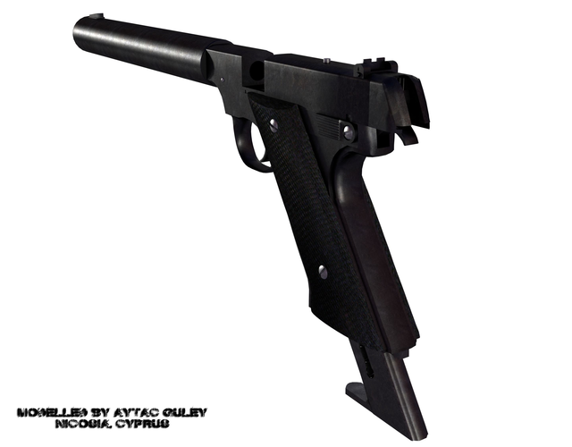 3D model High Standard HDM Pistol 3D Model VR / AR / low-poly OBJ FBX ...