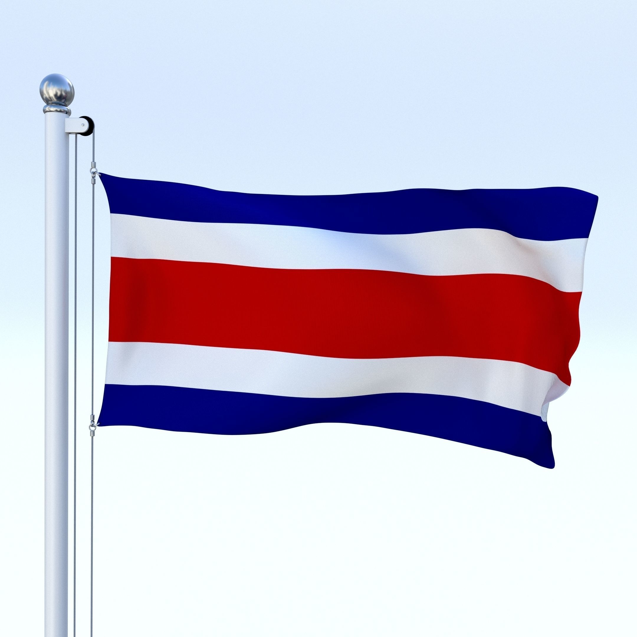 3D model Animated Costa Rica Flag VR / AR / low-poly animated | CGTrader