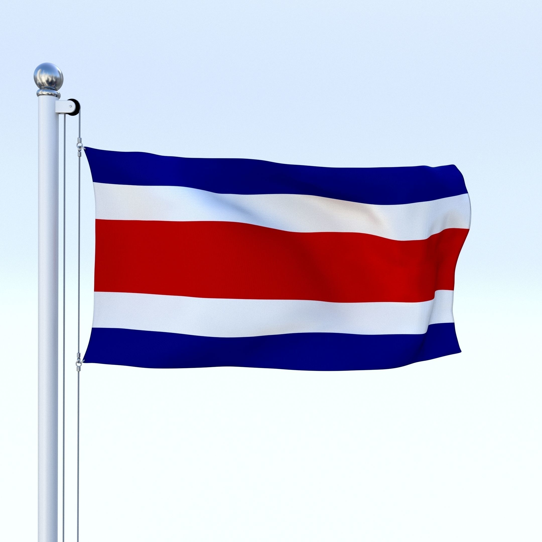 3D model Animated Costa Rica Flag VR / AR / low-poly animated | CGTrader