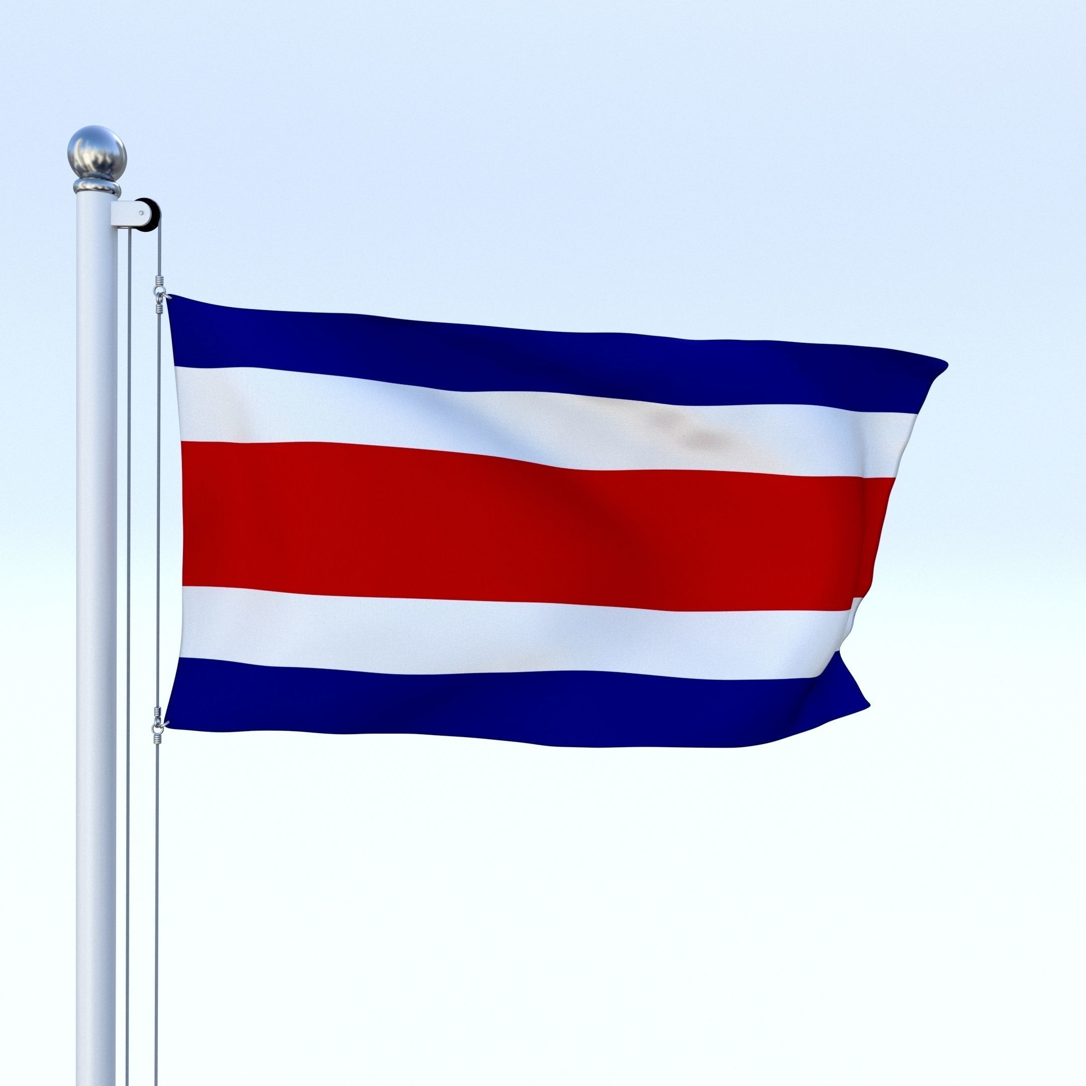 3D model Animated Costa Rica Flag VR / AR / low-poly animated | CGTrader