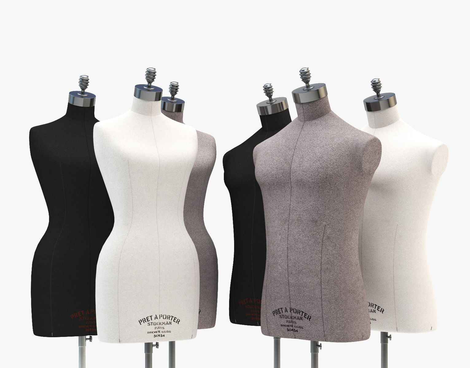 3D model Stockman Mannequin Set | CGTrader