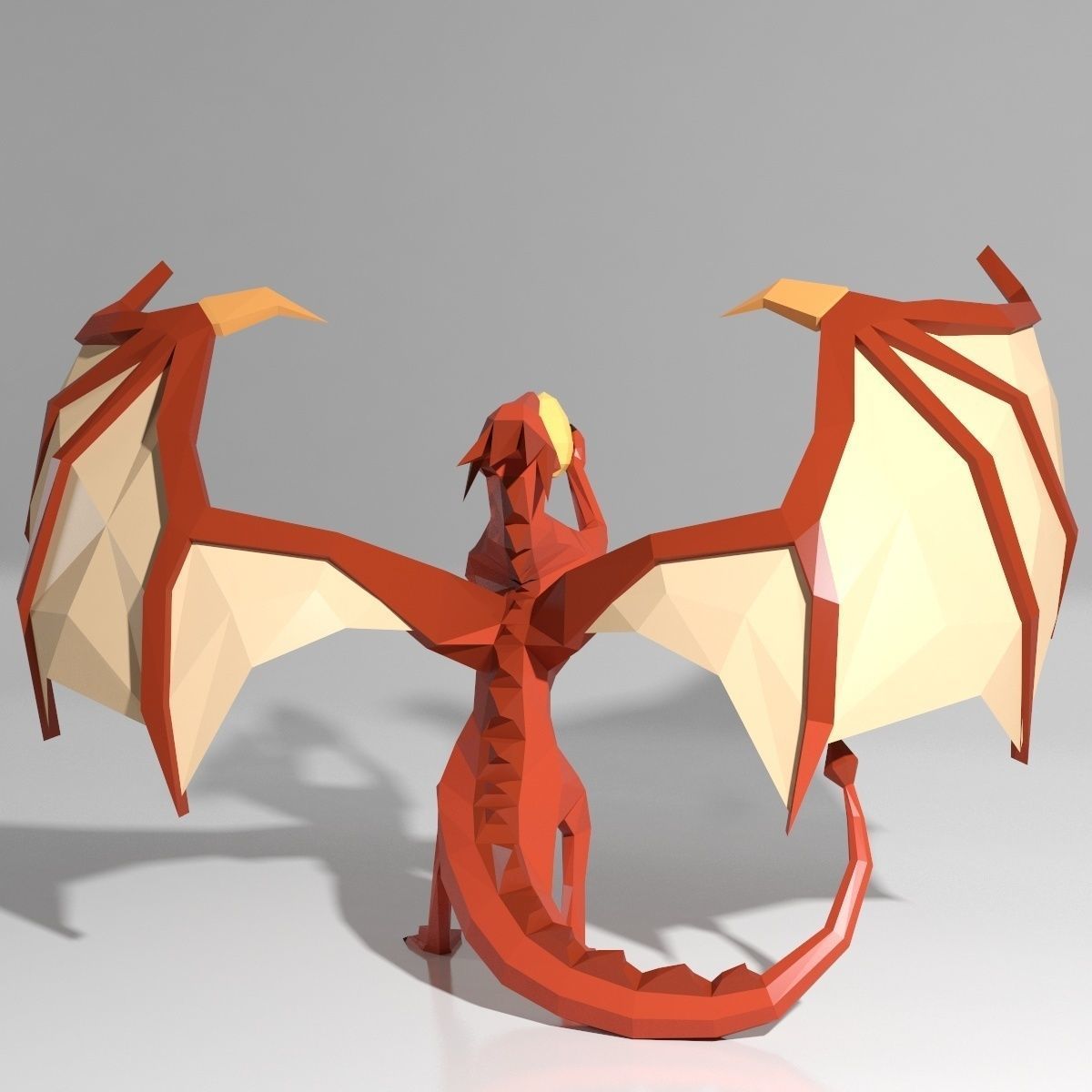 3D model Dragon low poly style VR / AR / low-poly | CGTrader