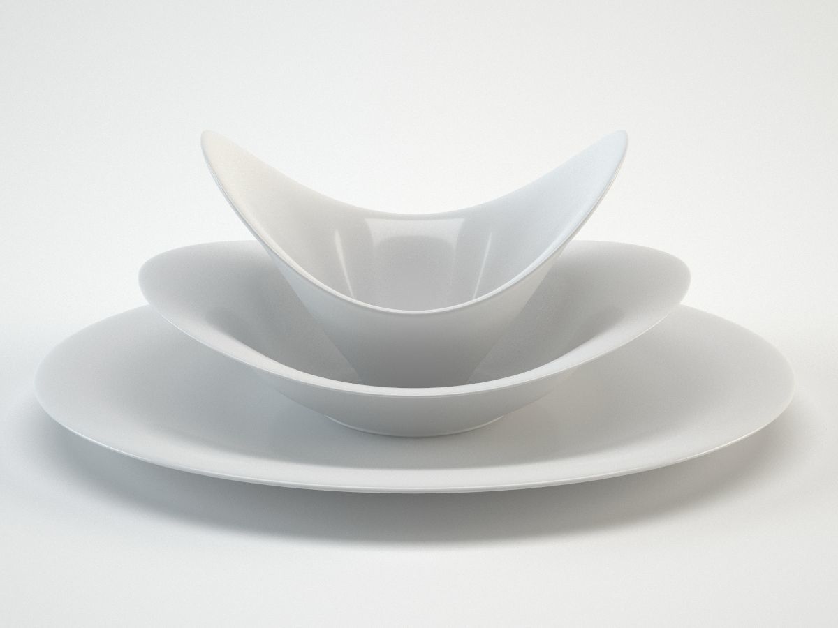 Dish Plates Set 6 pcs 3D model | CGTrader