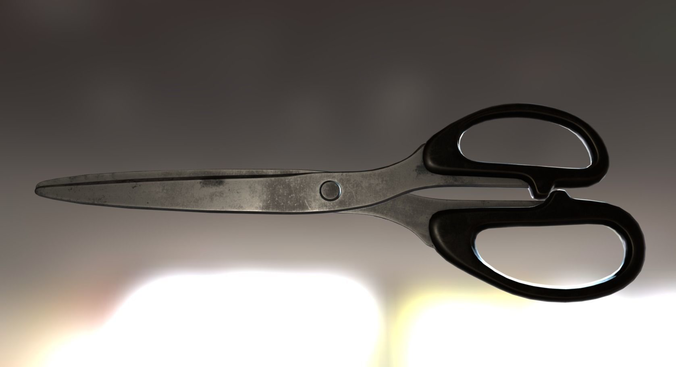 3D model Scissors Rigged And Animated Old Version VR / AR / low-poly ...