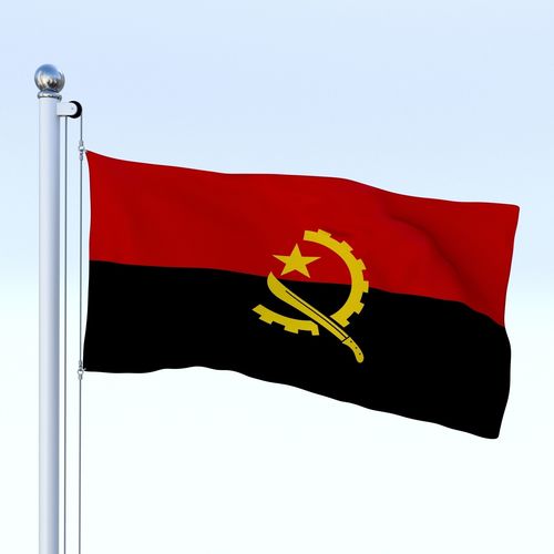 3D model Animated Angola Flag VR / AR / low-poly animated | CGTrader