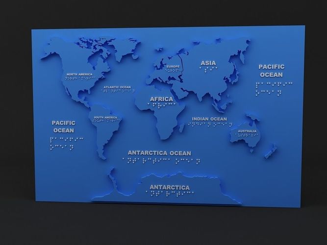 World Map free 3D model 3D printable | CGTrader