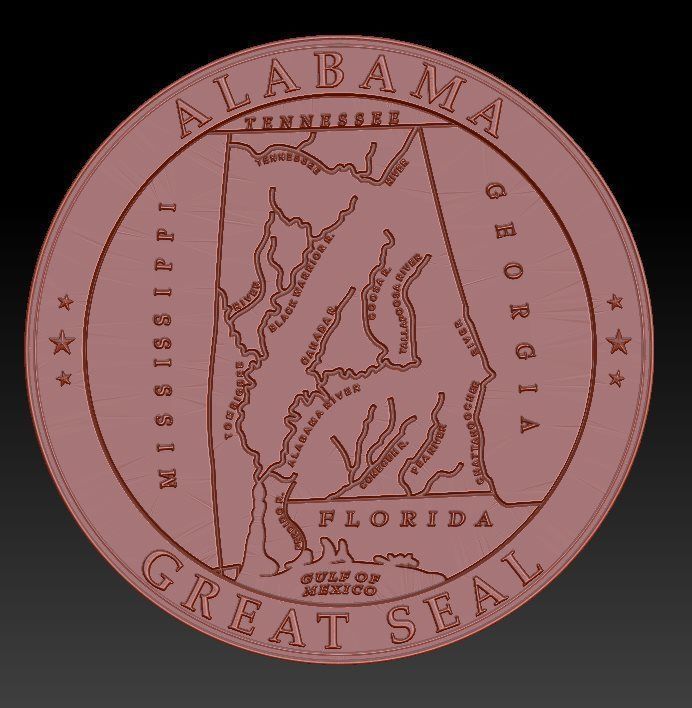 Alabama Seal 3D model | CGTrader