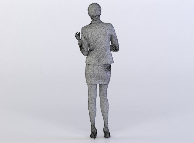 Stephanie 0390 Woman holding a tablet 3D Model MAX OBJ C4D | CGTrader.com