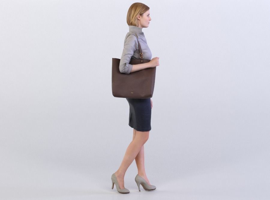 Melinda 0305 Woman carrying a bag 3D model | CGTrader