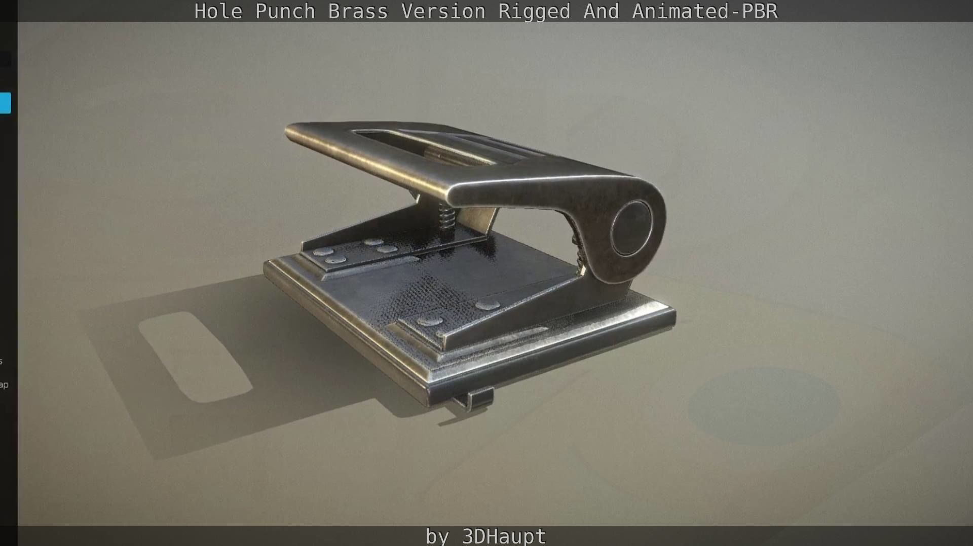 3D model Hole Punch Brass Version Rigged And Animated - Gameready - PBR ...