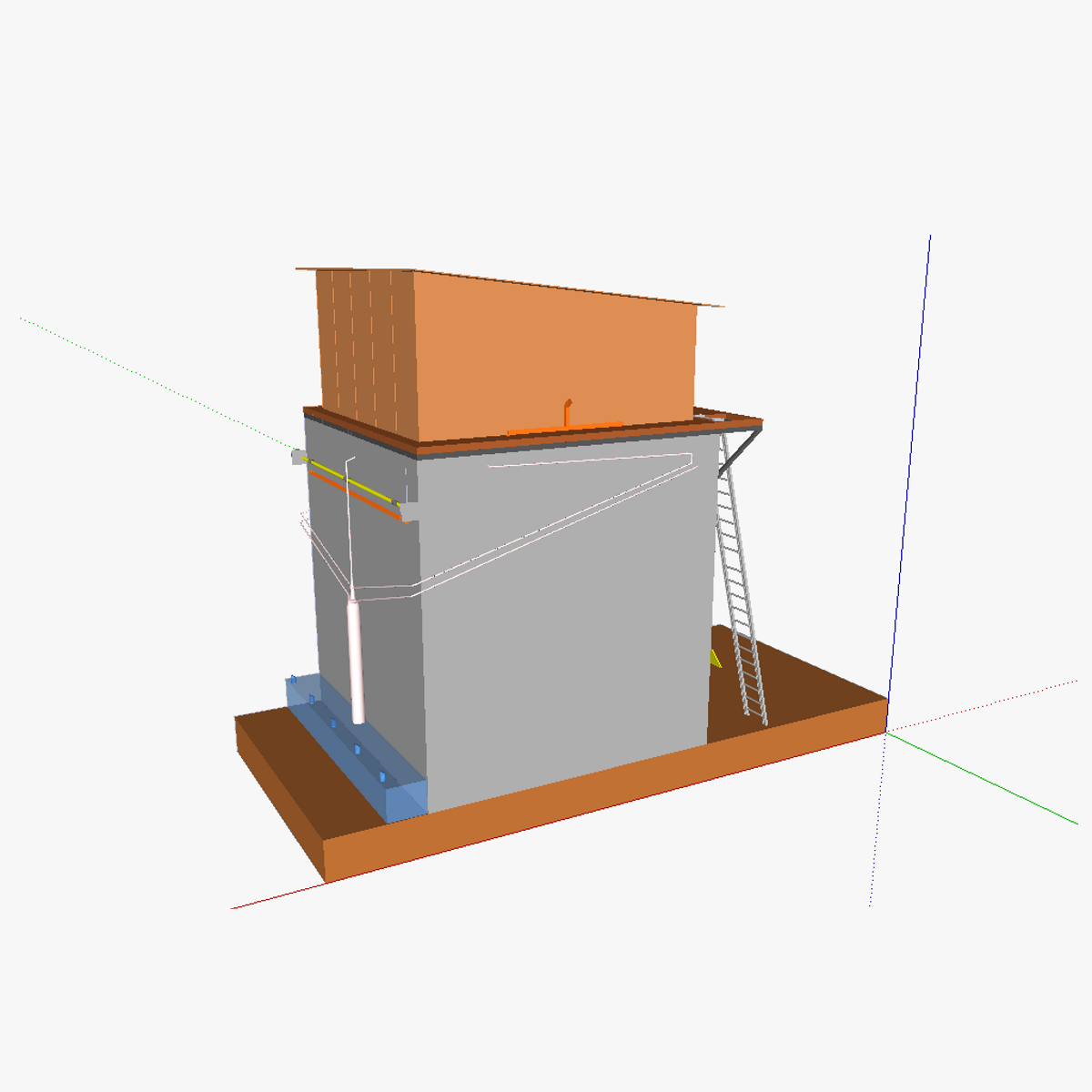 Composting toilet tower 3D model | CGTrader