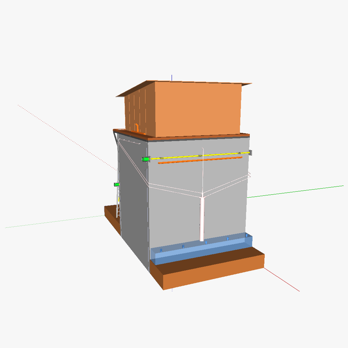 Composting toilet tower 3D model | CGTrader