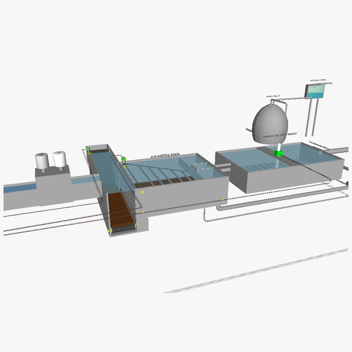 Water treatment plant 3D model | CGTrader
