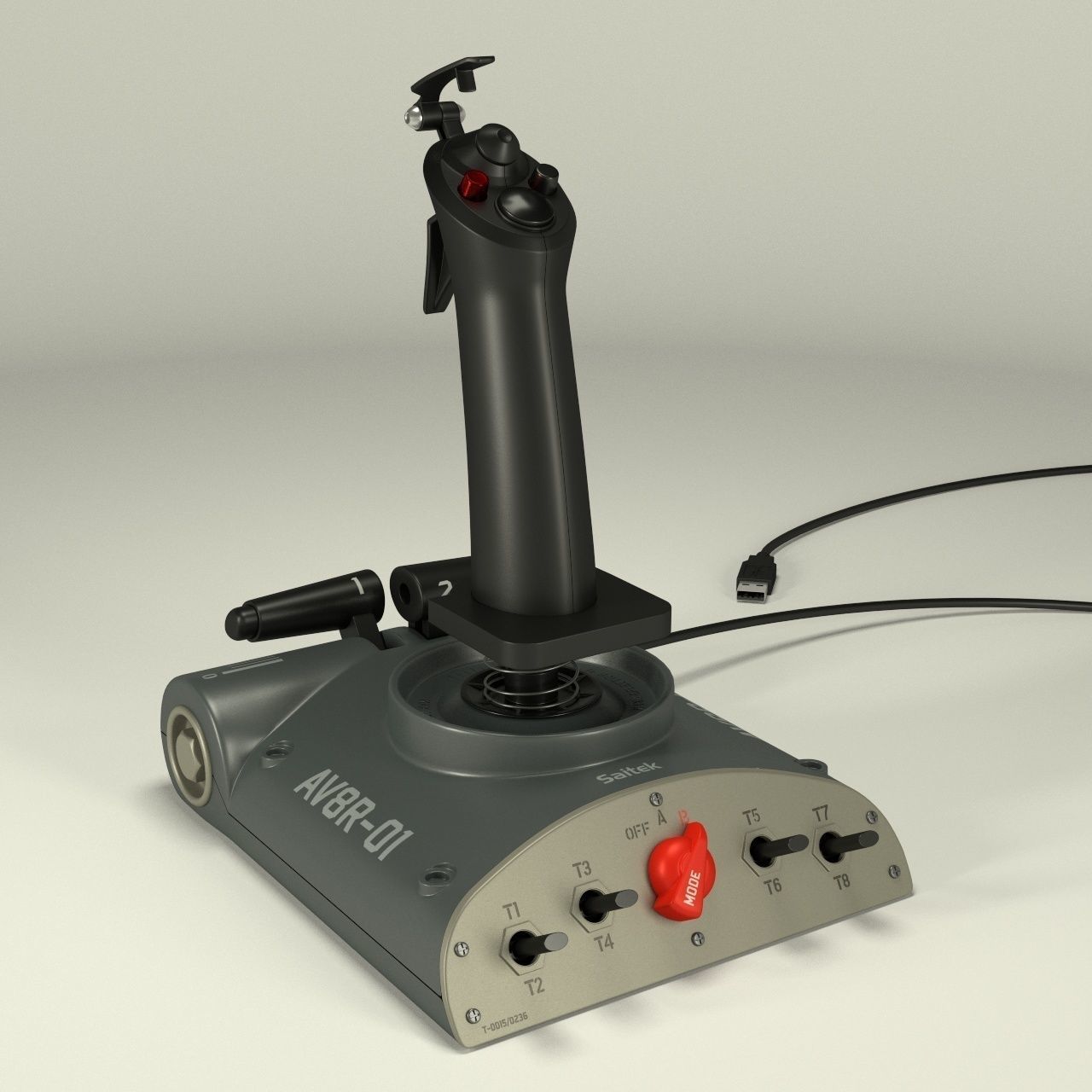 Saitek AV8R joystick 3D model rigged | CGTrader