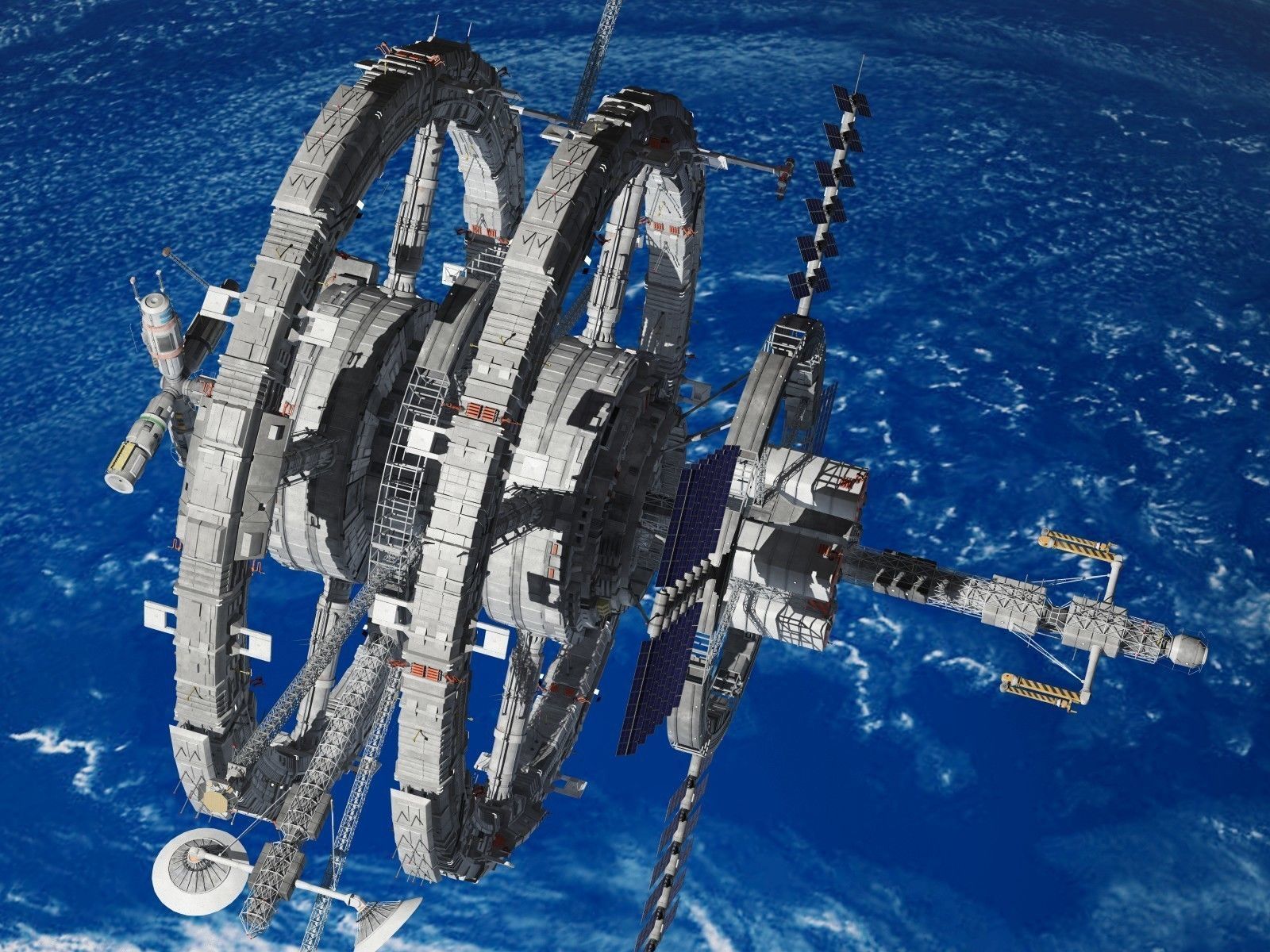 Sci-Fi Space Station 3D model | CGTrader