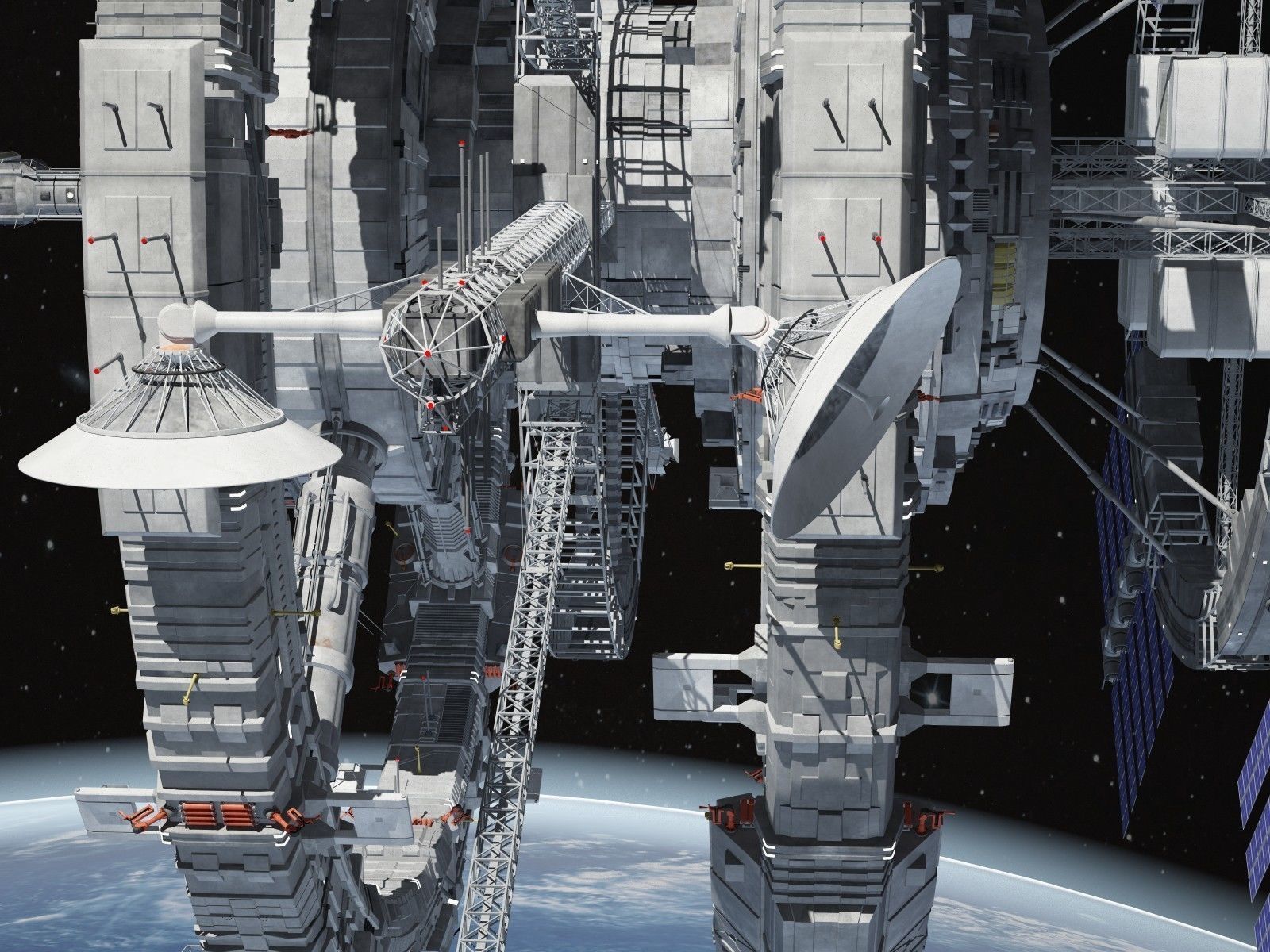 Sci-Fi Space Station 3D model | CGTrader