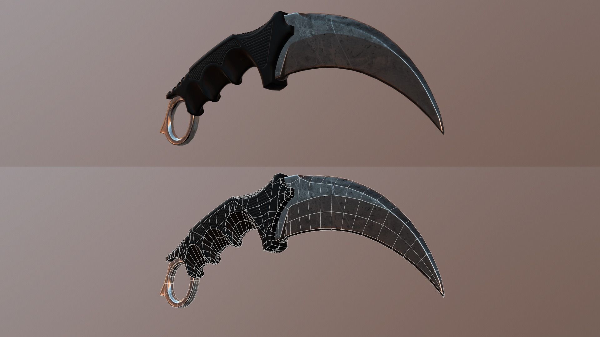 3D model Karambit knife VR / AR / low-poly | CGTrader