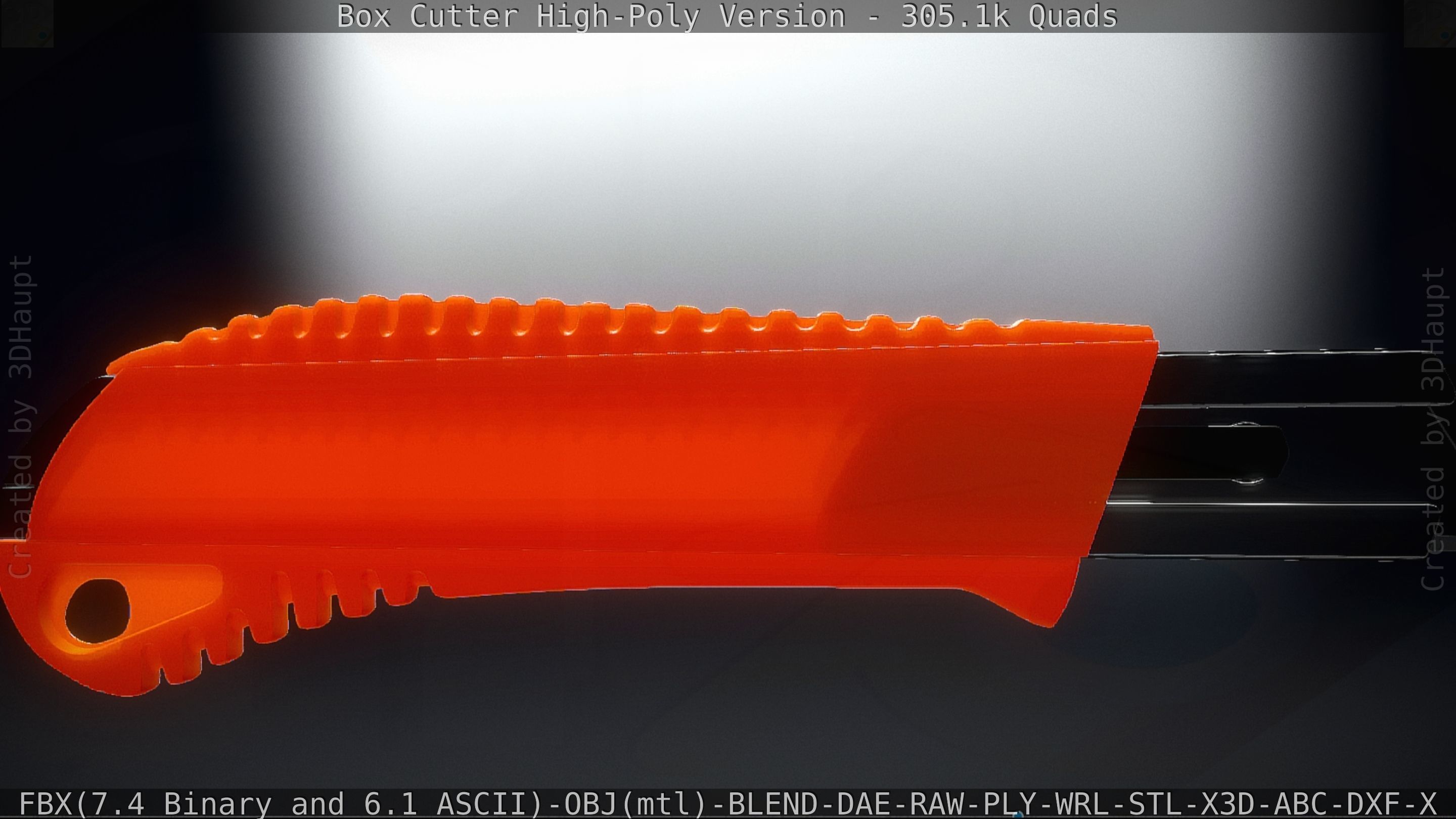 Box Cutter Highpoly Version 3D model animated rigged | CGTrader