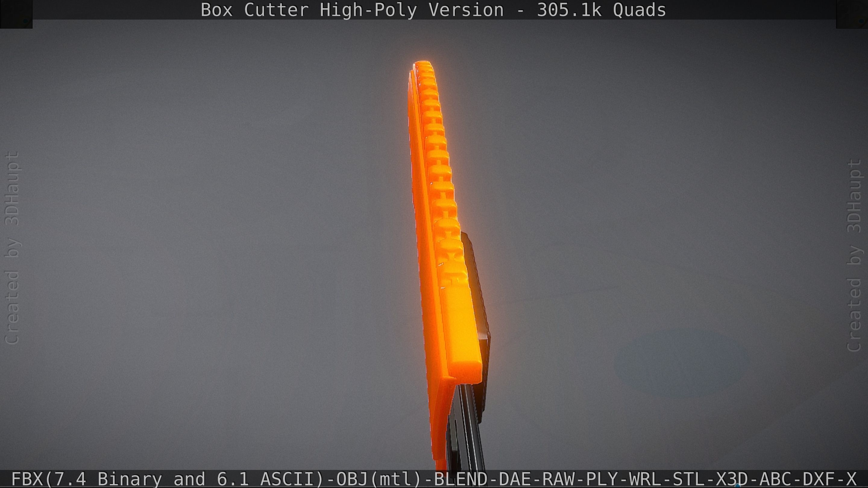 Box Cutter Highpoly Version 3D model animated rigged | CGTrader
