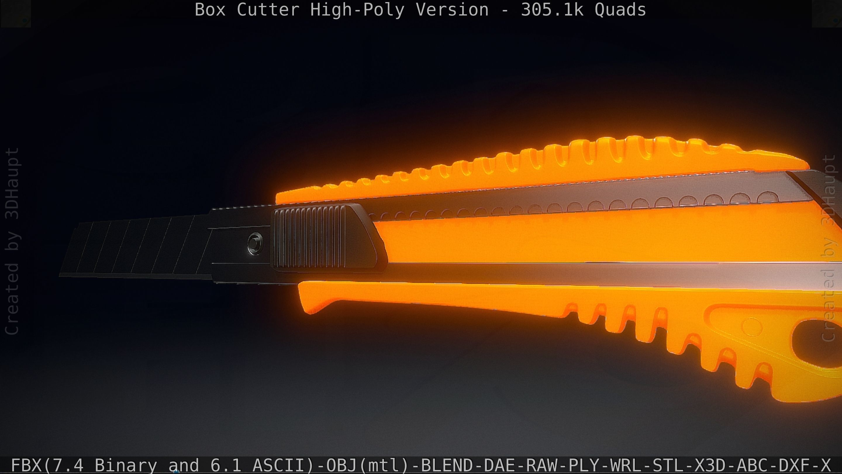 Box Cutter Highpoly Version 3D model animated rigged | CGTrader