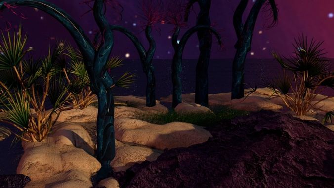 Animated Alien Tree free 3D model animated rigged | CGTrader