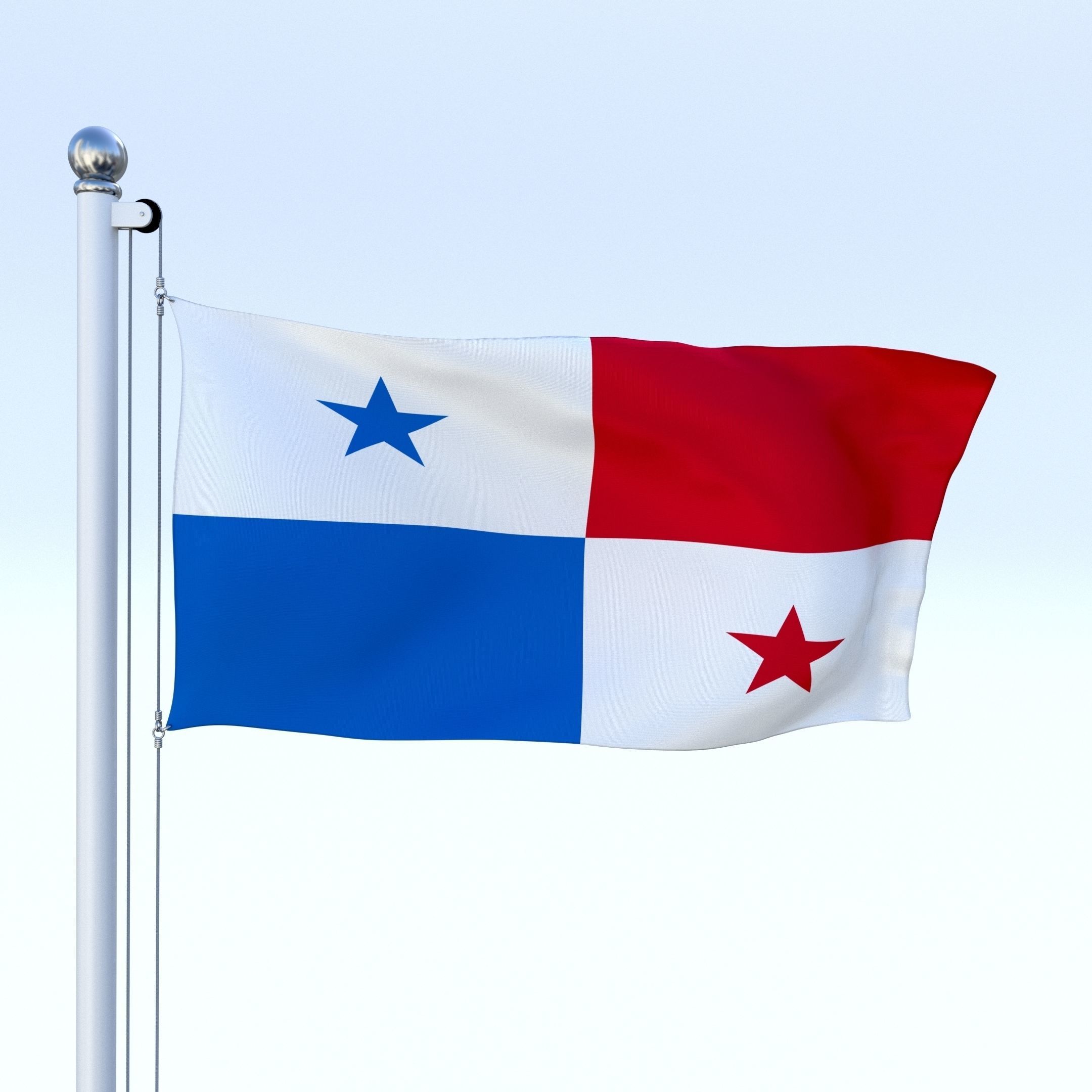 3D model Animated Panama Flag VR / AR / low-poly animated | CGTrader