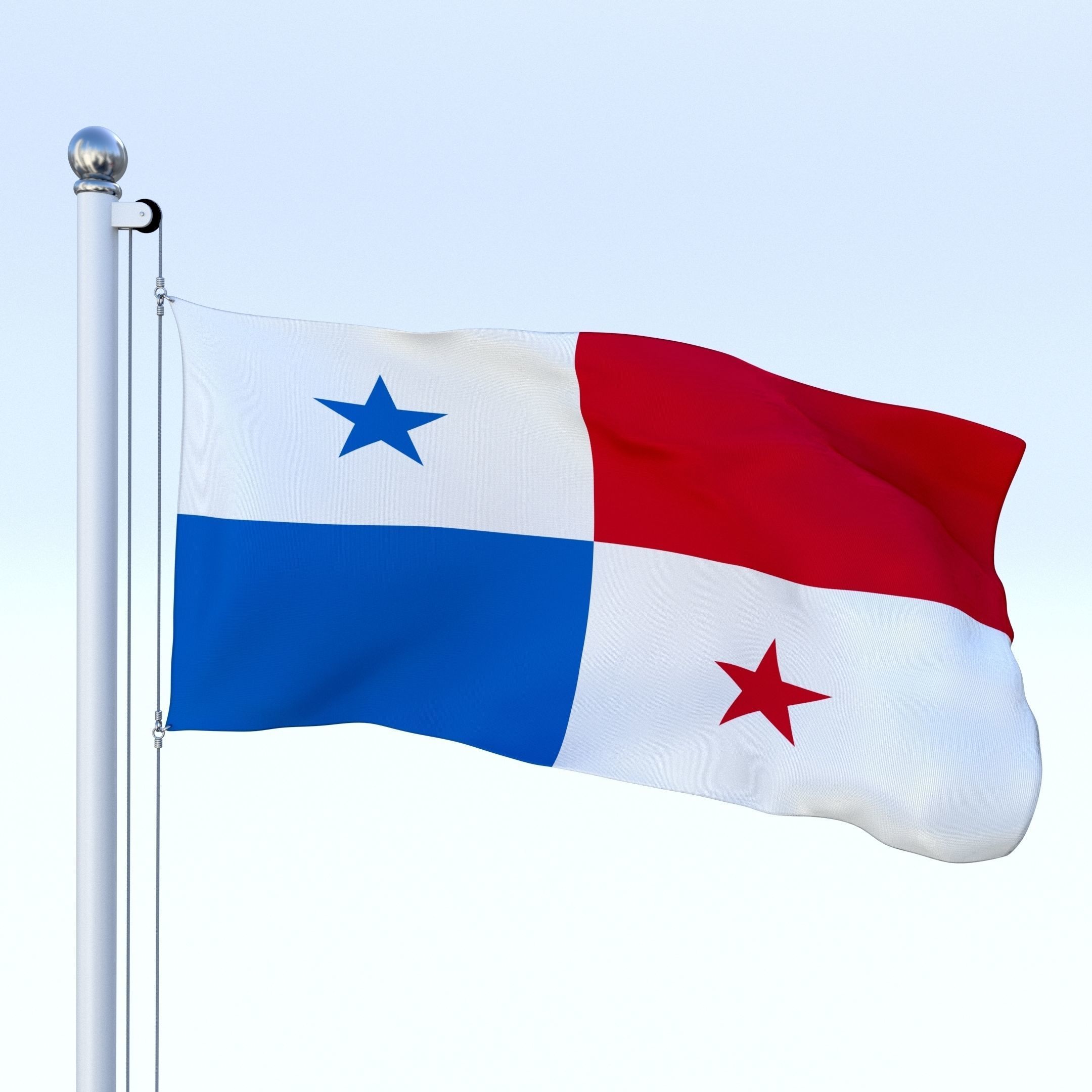 3D model Animated Panama Flag VR / AR / low-poly animated | CGTrader