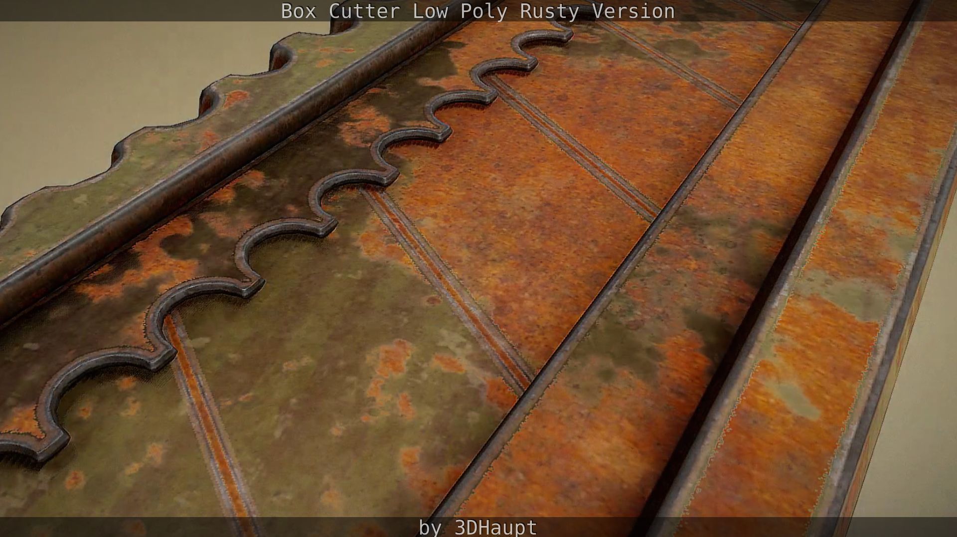 3D model Box Cutter Lowpoly Rusty Version - Gameready - PBR VR / AR ...