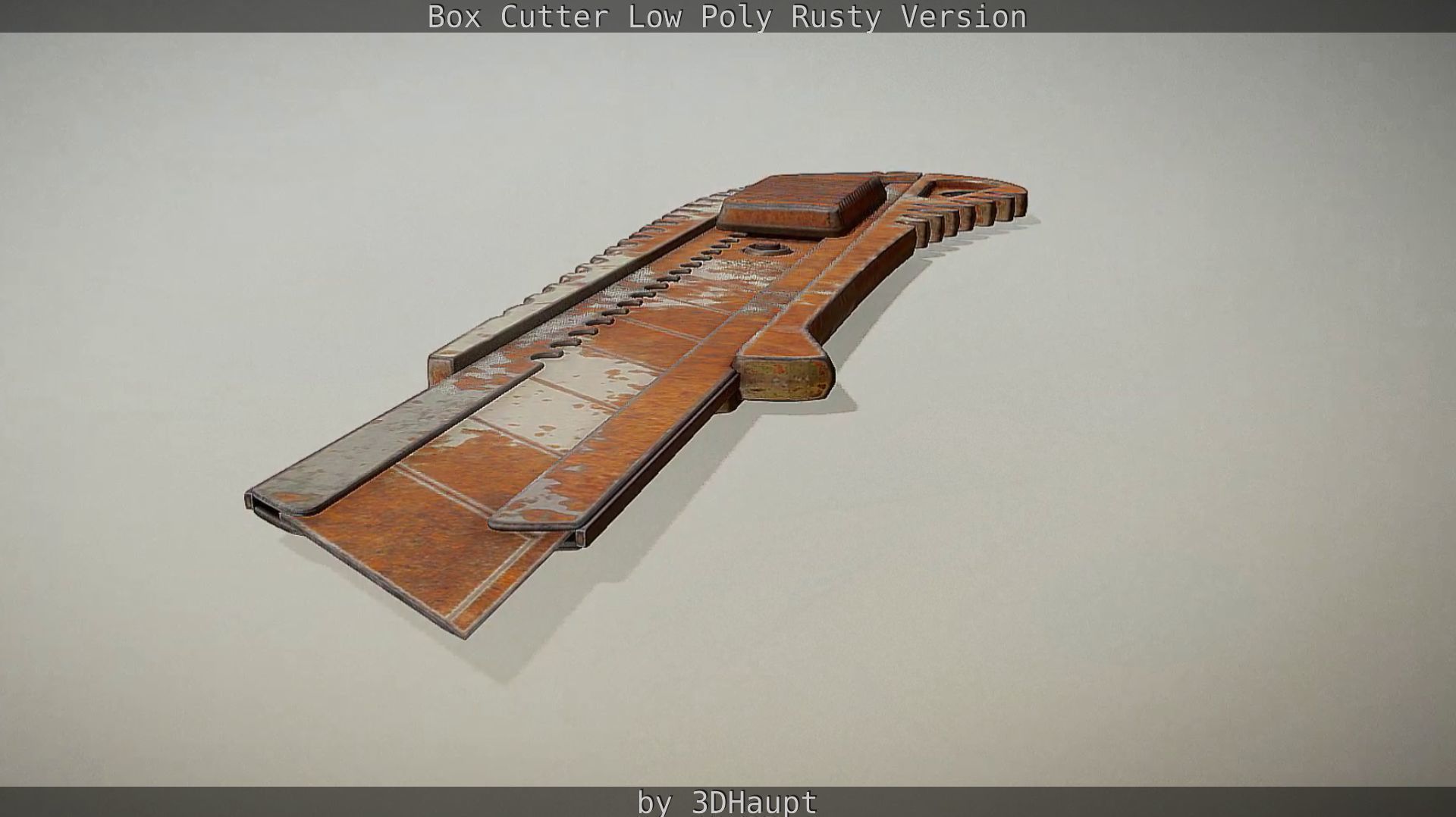 3D model Box Cutter Lowpoly Rusty Version - Gameready - PBR VR / AR ...