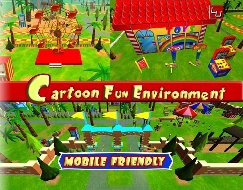 3D model Cartoon Fun Environment VR / AR / low-poly animated | CGTrader