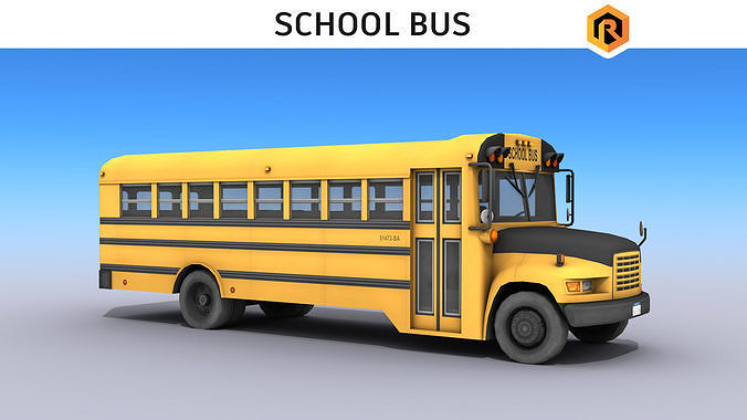 3D model School Bus VR / AR / low-poly | CGTrader
