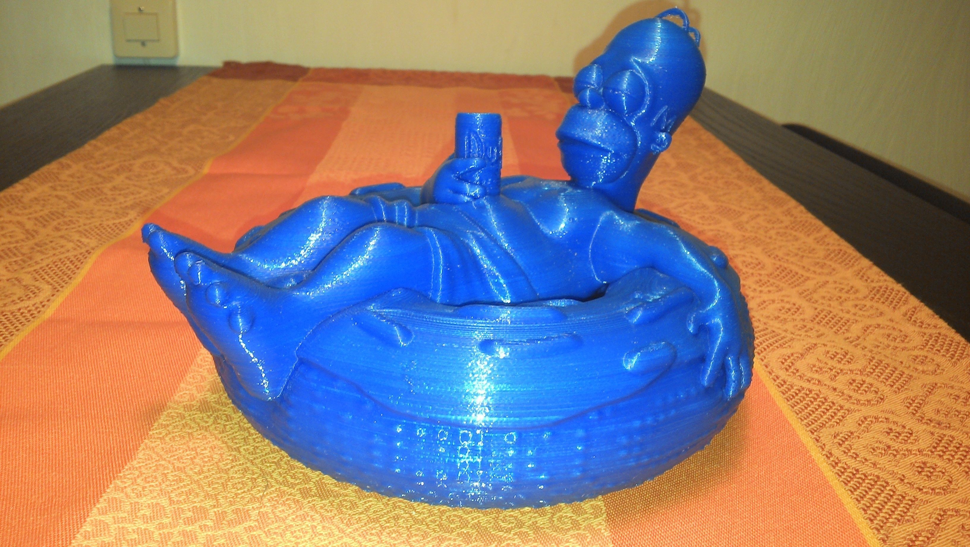 Homer Simpson with support free 3D model 3D printable | CGTrader