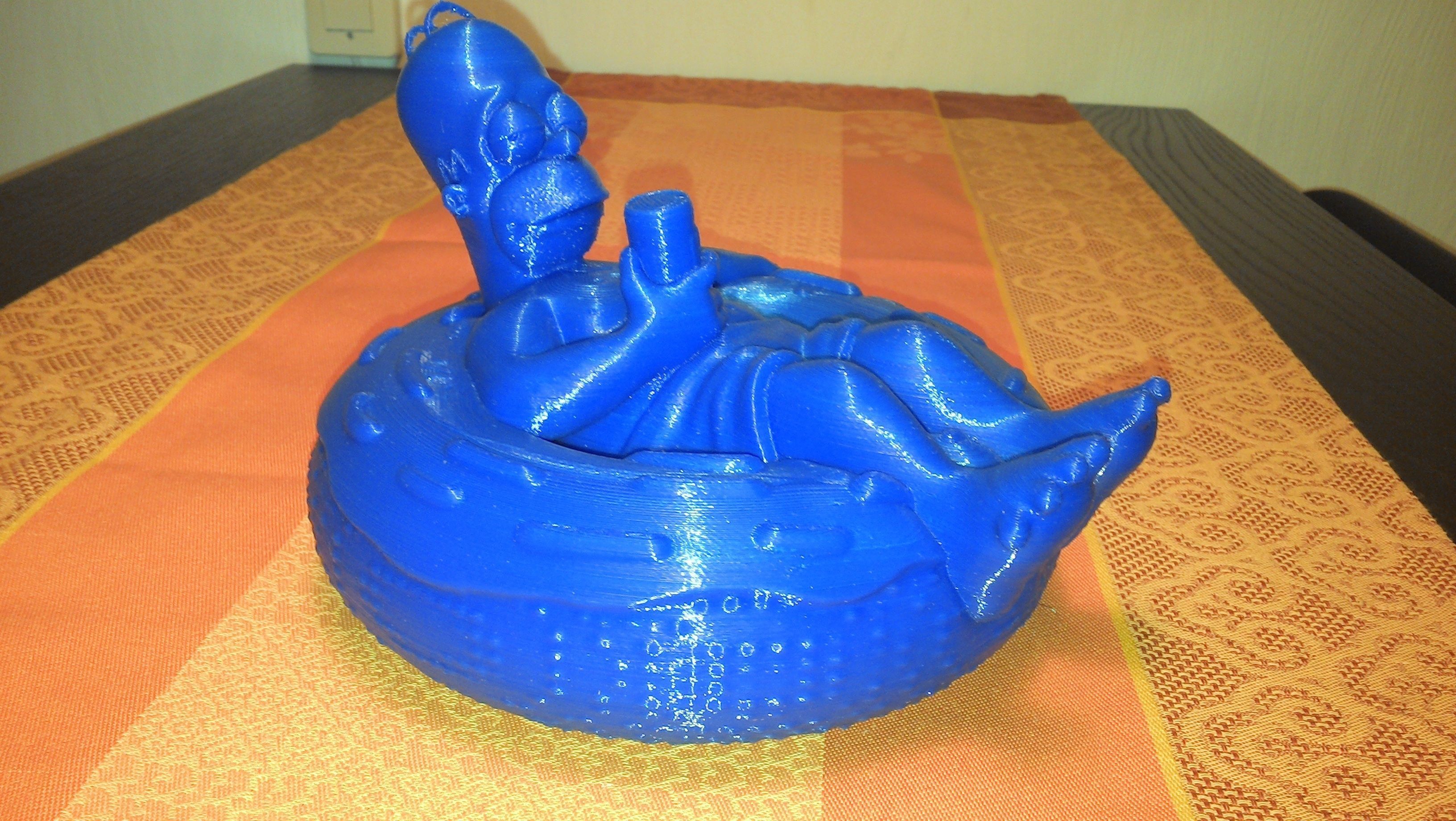 Homer Simpson with support free 3D model 3D printable | CGTrader