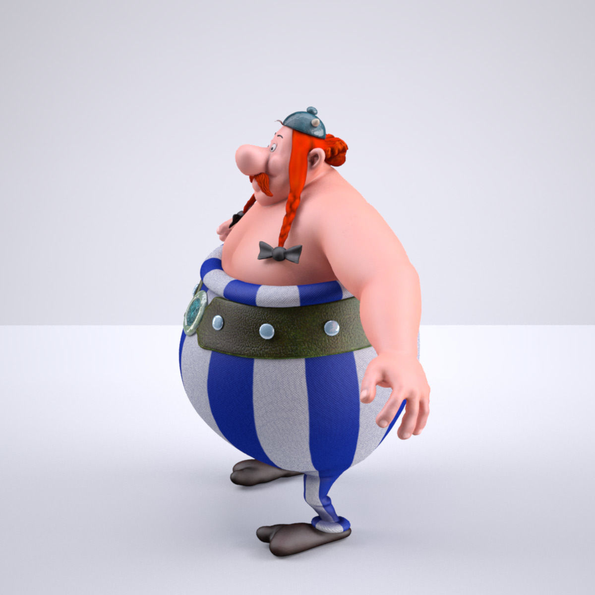 3D model Obelix Low Poly with 4k Texture and Displacement map VR / AR ...