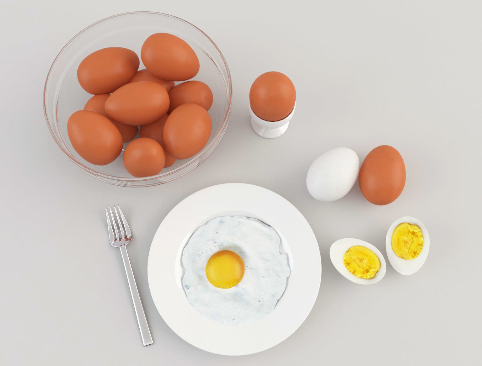 Eggs Pack 3D model | CGTrader