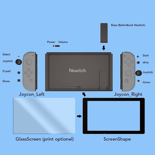 Nintendo switch model 3D Model 3D printable STL | CGTrader.com