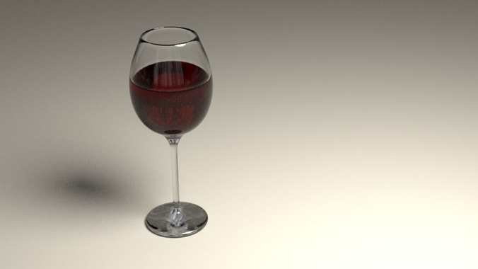 Wine glass free VR / AR / low-poly 3D model animated | CGTrader