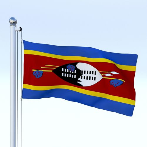 3D model Animated Swaziland Flag VR / AR / low-poly animated | CGTrader