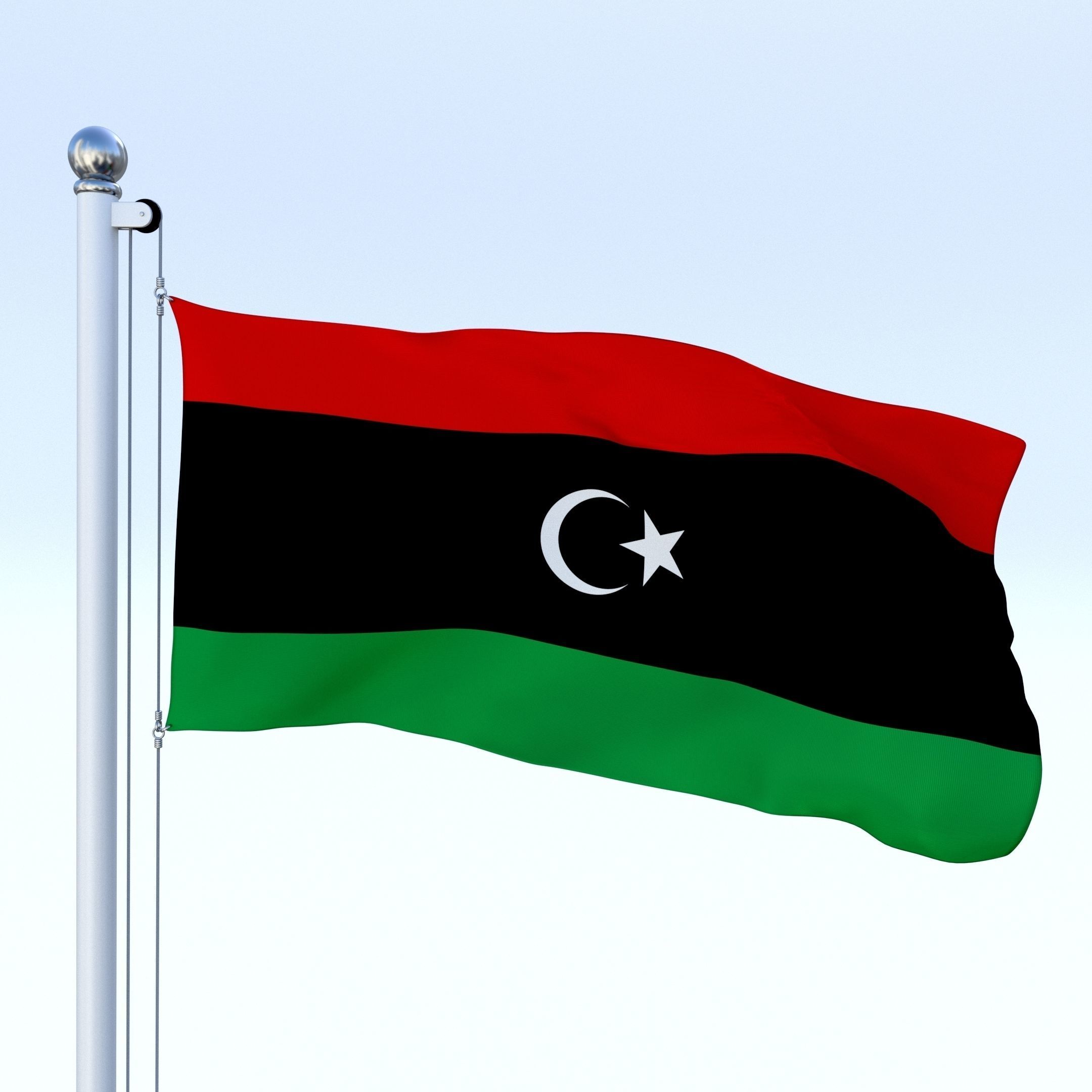 3D model Animated Libya Flag VR / AR / low-poly animated | CGTrader
