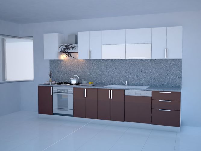 3D model The Kitchen-3 kitchen with cabinets VR / AR / low-poly | CGTrader