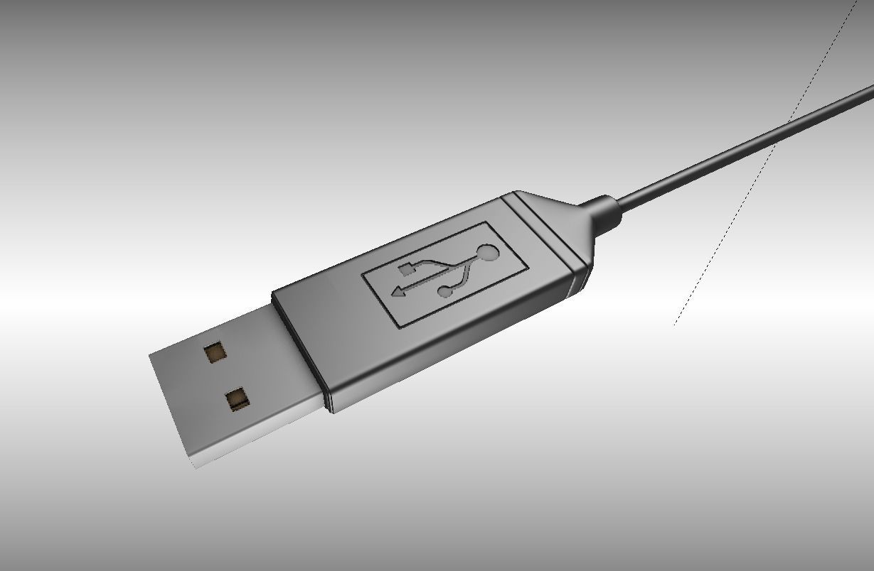 USB 3 Cable High Poly Version Rigged And Animated 3D model animated ...