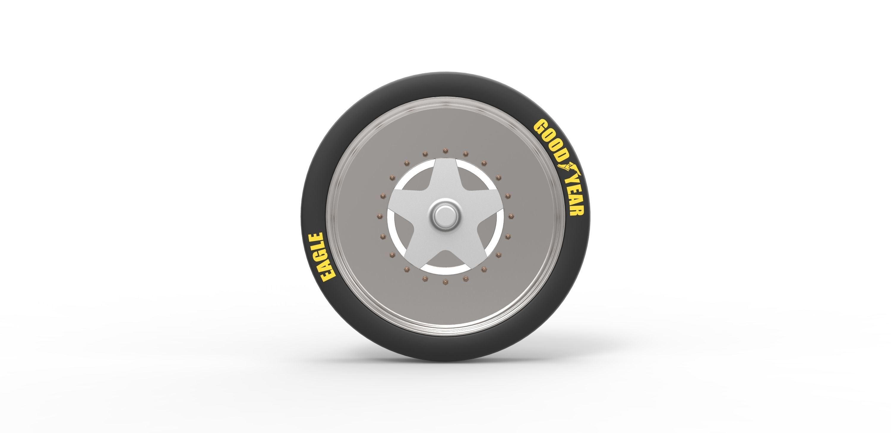 Front wheel from dragster 3D model | CGTrader