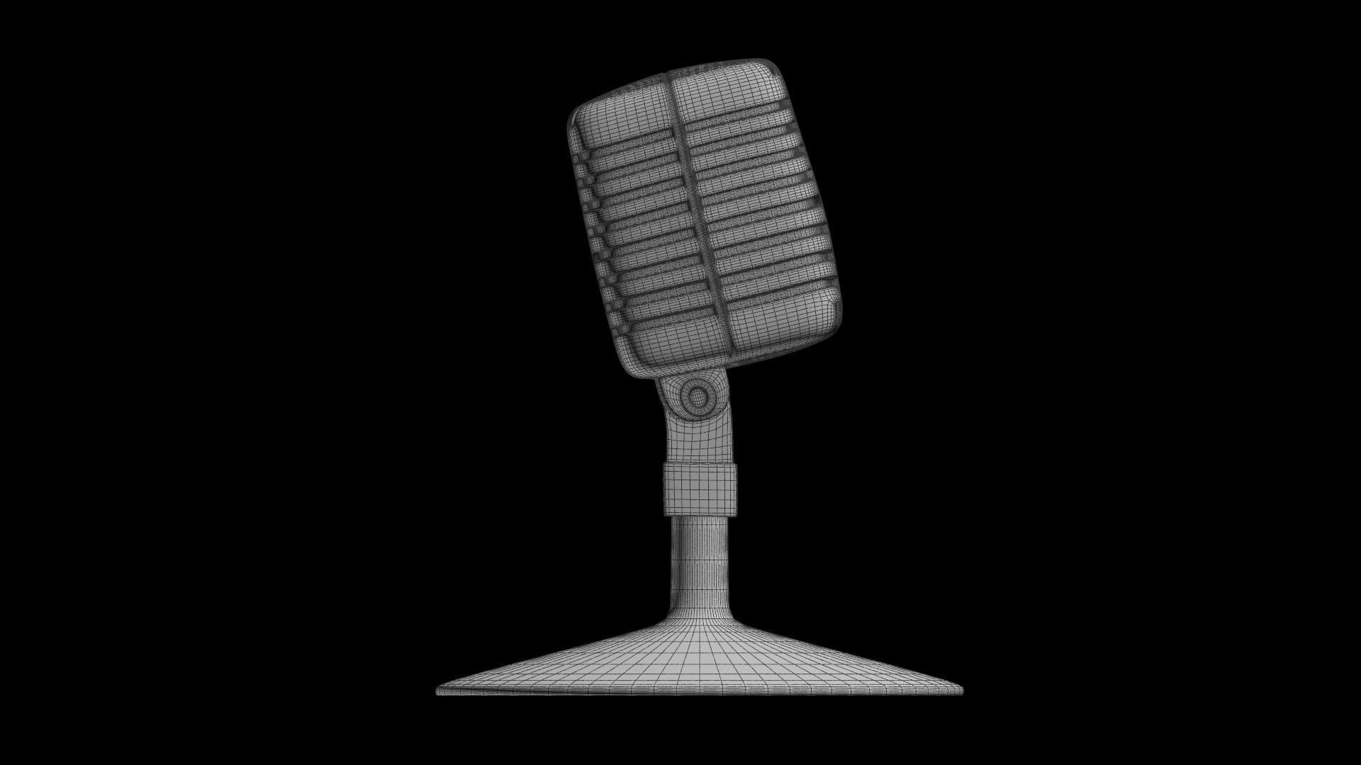 Retro tabletop Microphone free 3D model | CGTrader