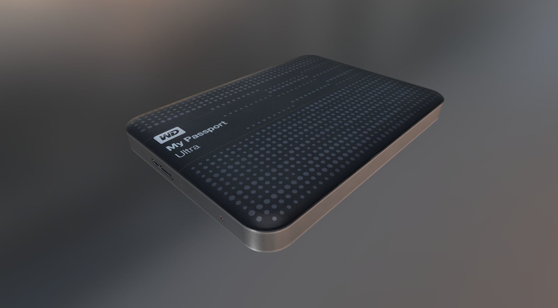 3D model External HDD With USB Cable Rigged WD Version VR / AR / low ...