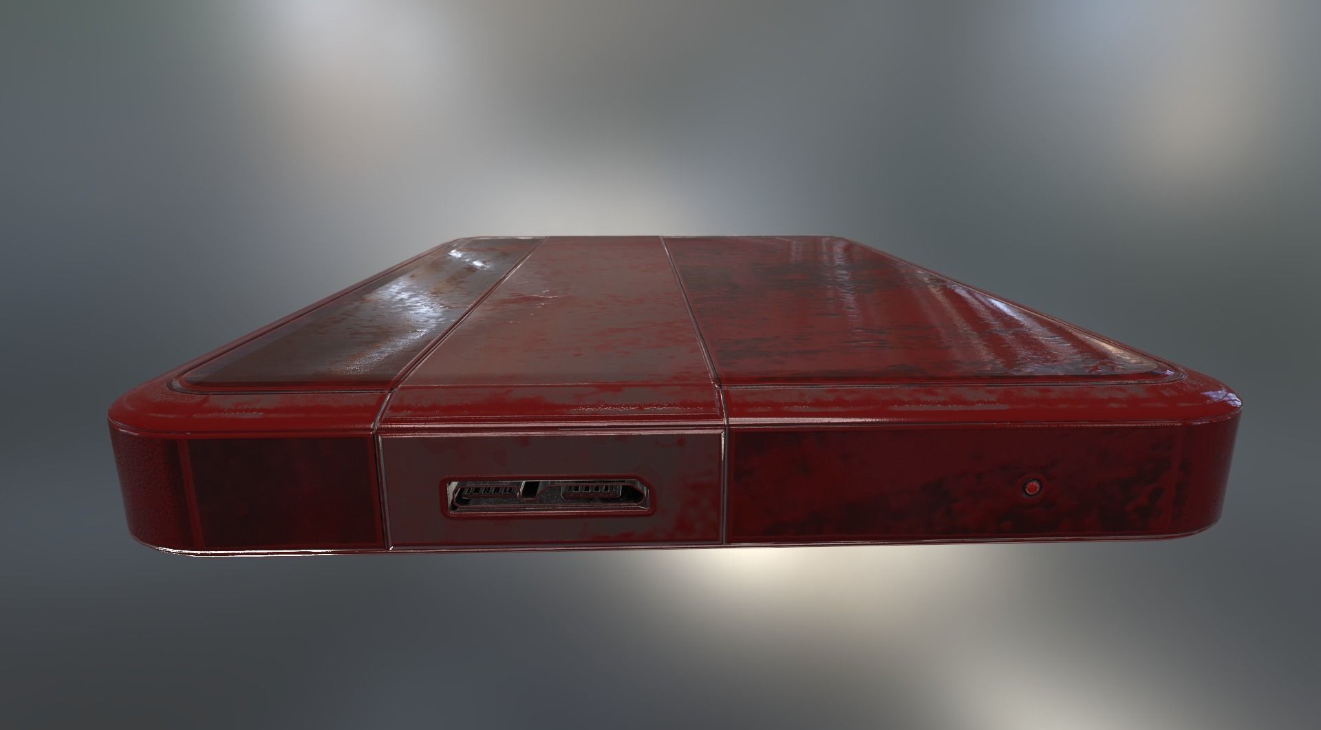 3D model External HDD With USB Cable Rigged Bloody Version VR / AR ...